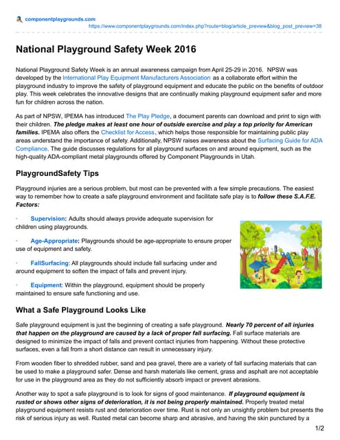 Playground Safety Infographic | PDF