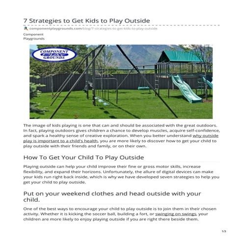 Playground Safety Infographic | PDF