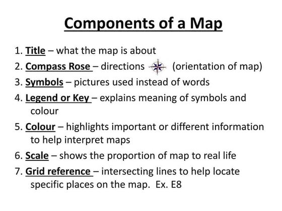 Geo skills 2 -parts of a map | PPT