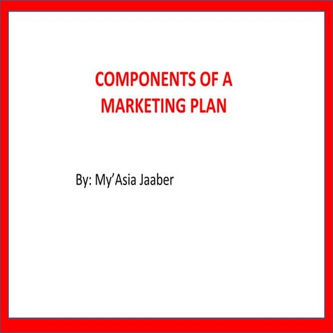 Components of a marketing plan | PPTX