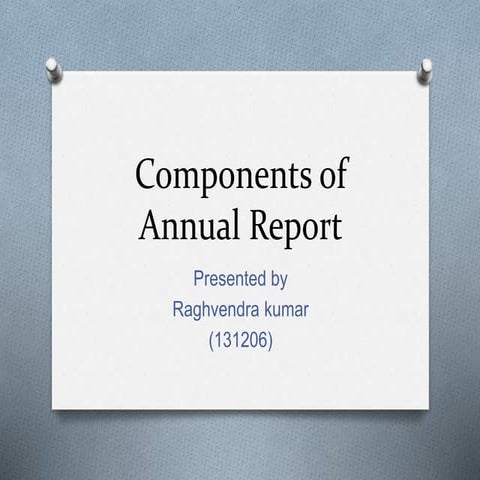 Components of annual report | PPTX