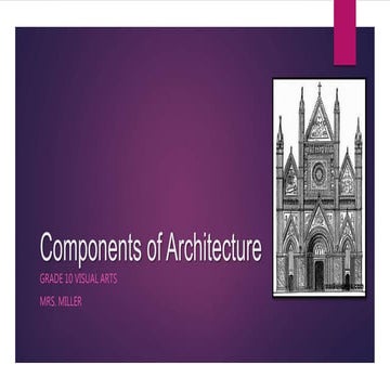 Components of Architecture Mrs.Miller | PPT