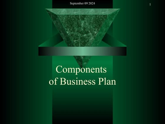 Components of business plan | PPT | Startups | Business