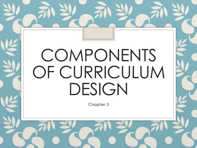 Aims, goals and objective purpose in curriculum development | PPTX