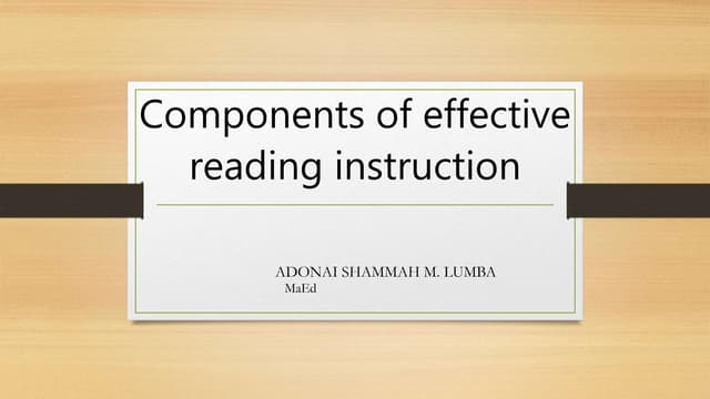 Remedial Instruction in Reading | PPTX