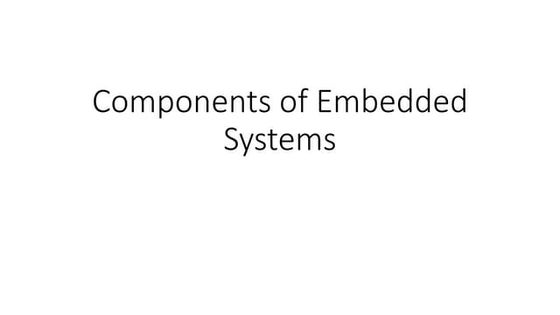 Introduction to embedded systems | PPT