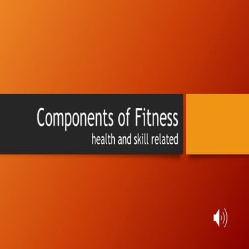GCSE PE Revision: Components of fitness | PPTX