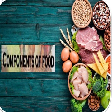 Components of food (PPT) by Aditi Agarwal | PPT