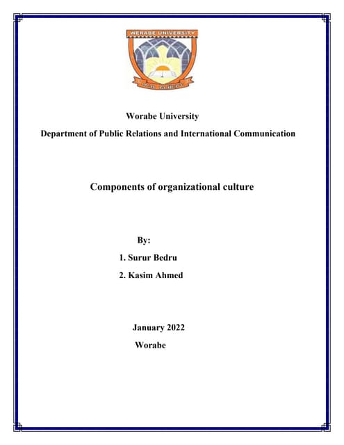 A THEORETICAL FRAMEWORK ON ORGANIZATION CULTURE DIMENSIONS | PDF ...