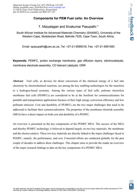 proton exchange membrane fuel cell | PPT