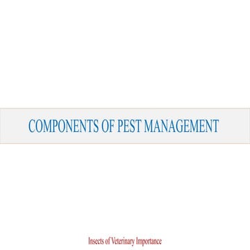 Components of pest management and how to manage it | PPTX