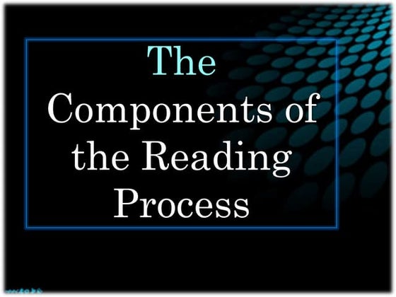 The 5 components of reading | PPTX
