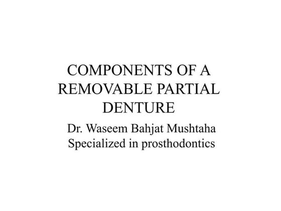 RPD Major Connectors | PPSX | Dental Health | Diseases and Conditions