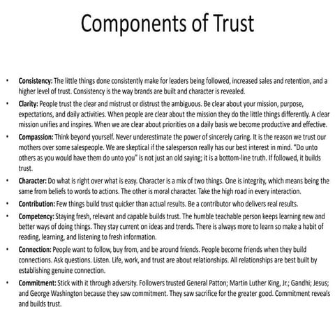 Components of trust | PPT
