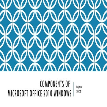 Components of Windows presentation pptx | PPTX