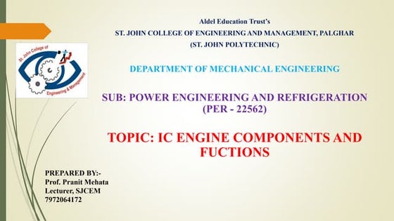 Introduction to IC Engine | PPT