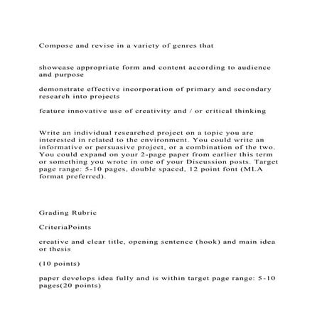 6th Grade Research Paper Rubric | DOCX
