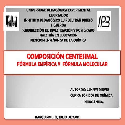 Composición centesimal | PPTX