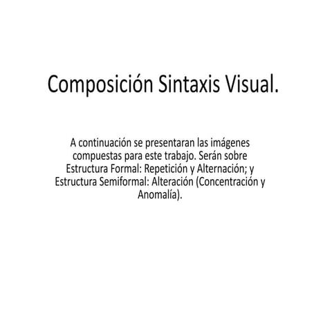 Composición sintaxis visual | PPT
