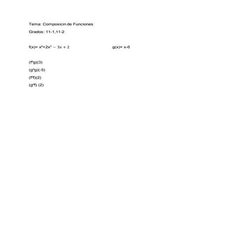 Composicion de funciones | DOCX