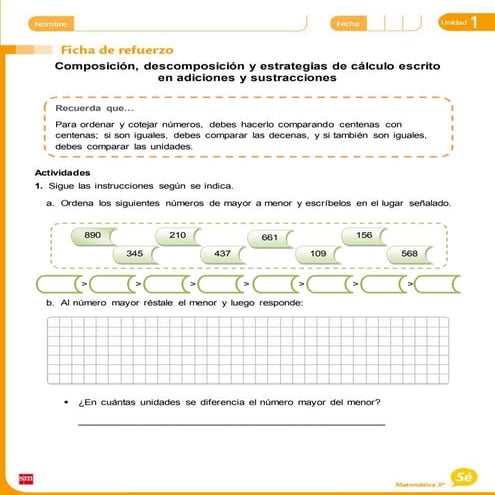 Composicion y descomposicion 3 u1 | DOCX