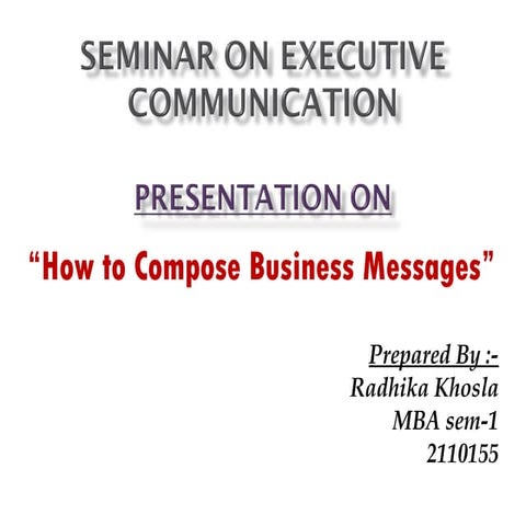 Composing business messages ppt | PPT