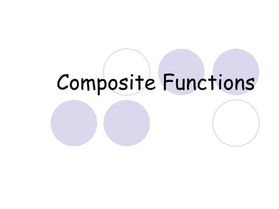 Composite functions | PPT