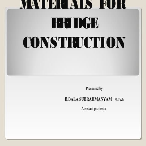 Composite materials for bridge construction | PPT