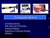 Composite resin restoration in dentistry | PPT