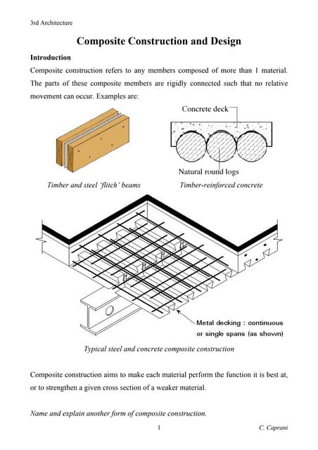 Composite Construction Method for Engineering and Architecture | PDF