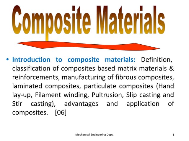 Composite materials 1 | PPTX