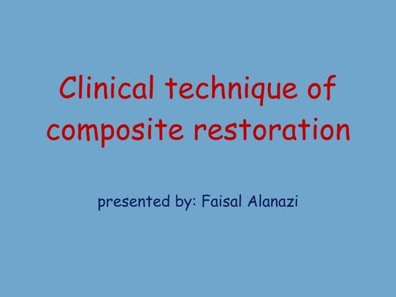 Class v-restoration - Operative | PPTX