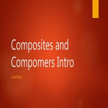 Composites and Compomers: Part 1 | PPTX