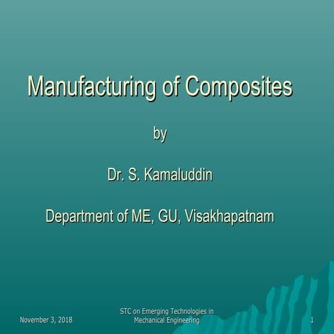 Composites manufacturing | PPT