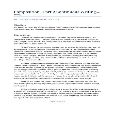 Composition - Continuous Writing | DOCX