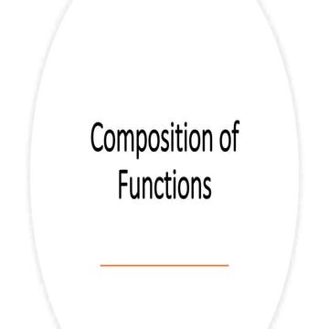 Composition Of Functions