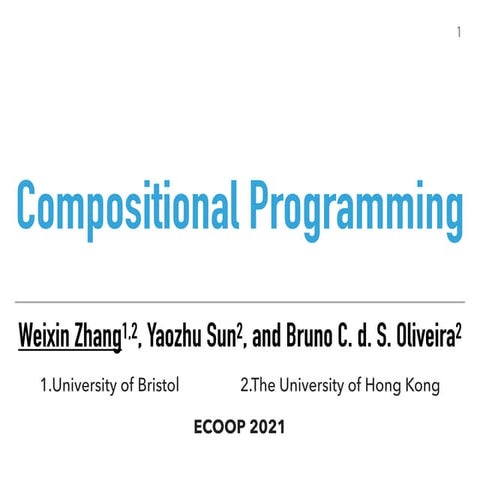 Compositional Programming Ppt