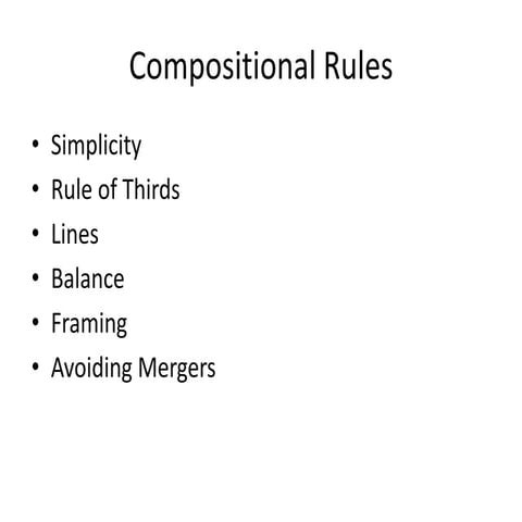 Compositional rules | PPTX | Photography | Arts and Crafts