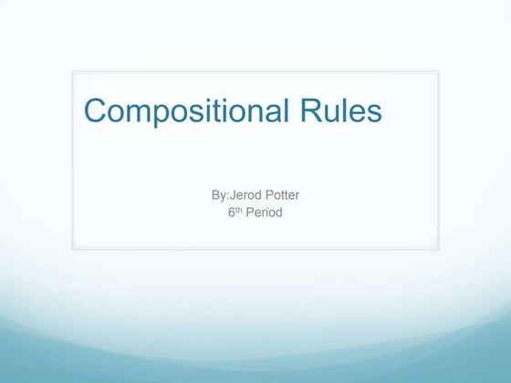 Composition rules | PPT