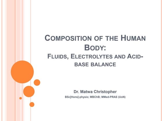 Electrolyte replenishers in Inorganic chemistry / Body therapy | PPT