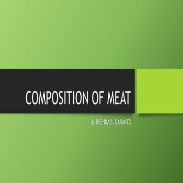 Composition of meat | PDF