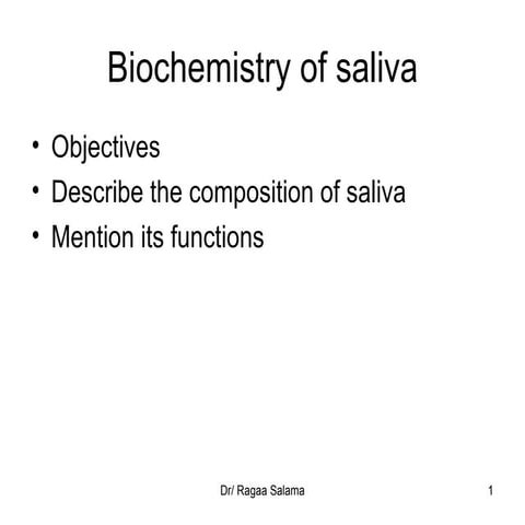 Composition Of Saliva 2010 | PPT