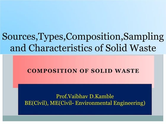 The evaluation of waste streams | PPTX