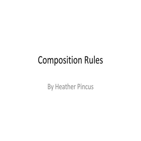 Photo Composition Rules