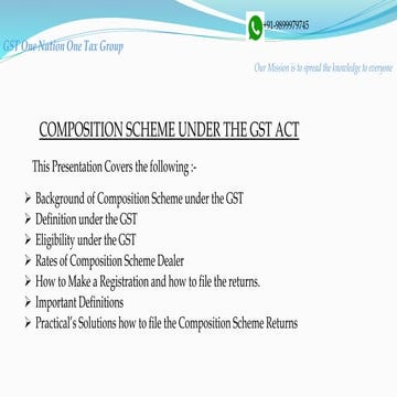 Composition scheme under the gst act | PPT