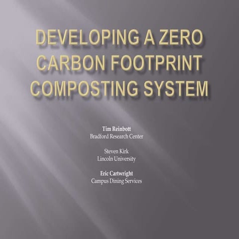 Composting in a Zero Carbon Footprint System | PPTX