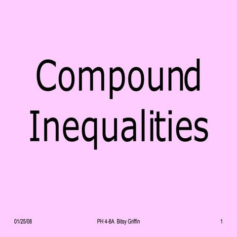 Compound Inequalities | PPT