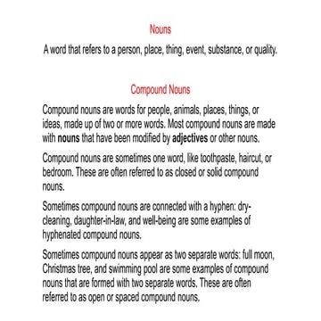 Compound nounds | PPT