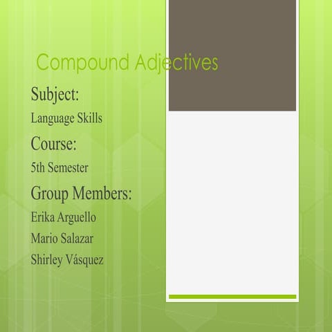 Compound adjectives pp | PPTX