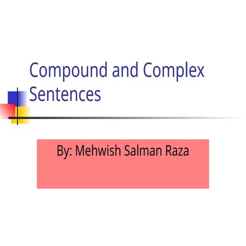 Simple, compound and complex | PPTX